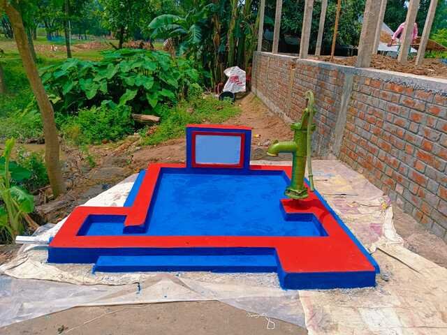 Water Well With Handpump - African Well